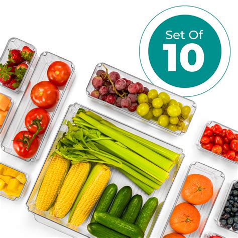 Stackable Food Storage Bins With Lids 10 Pack Sorbus Home