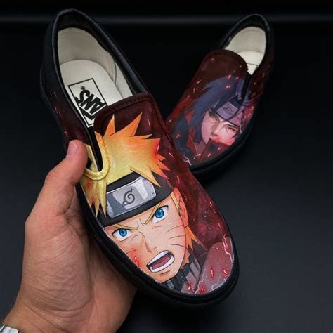 Naruto X Itachi Slip On Vans Custom Shoes Diy Custom Shoes Diy Shoes