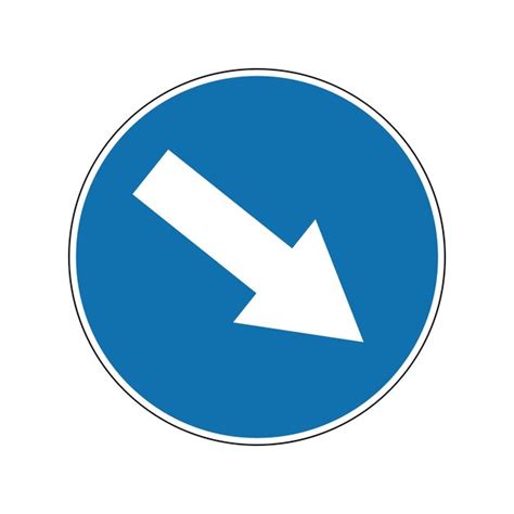 Premium Vector Obstacle Avoidance Sign On The Right Side Mandatory