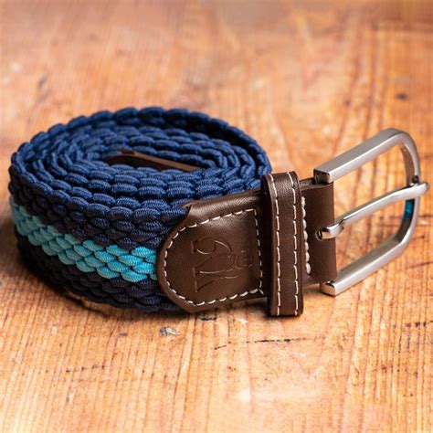 Woven Belt Sky Blue Stripe