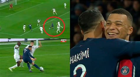 Mbappé Recibió Con La Pelota Pegada Al Pie Se Metió Al área Y Sacó Un Latigazo Tecnotvhn