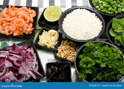 Ingredients For Risotto Stock Image Image Of Healthy 9706179