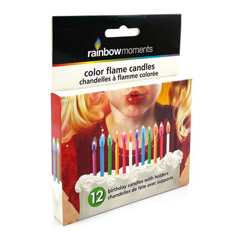 Colored Flame Birthday Candles Multi Color Gloco Accents Usa