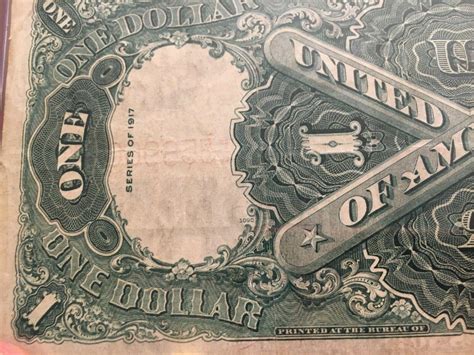 1917 One Dollar Bill Red Seal Serial No T3589609a Speelman And White