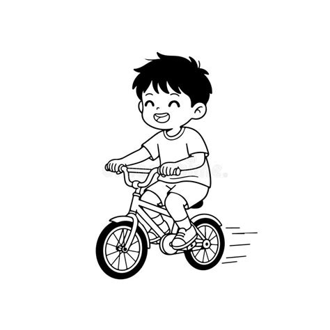 Riding A Bike Clipart Black And White