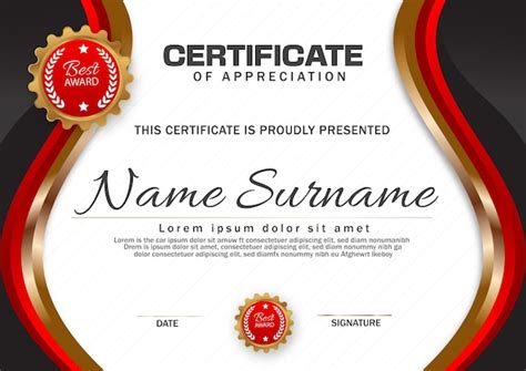 Premium Vector Abstract Certificate Design Template