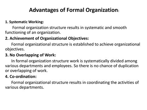 Formal And Informal Organizational Structure Ppt