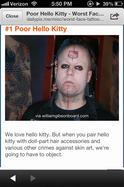 Aw Hell No Putting Hello Kitty On A Troll Does Not Make A Troll Pretty Fail Bad Tattoos
