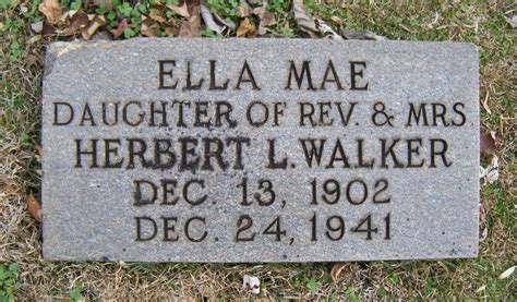 Ella Mae Walker 1902 1941 Find A Grave äreminne