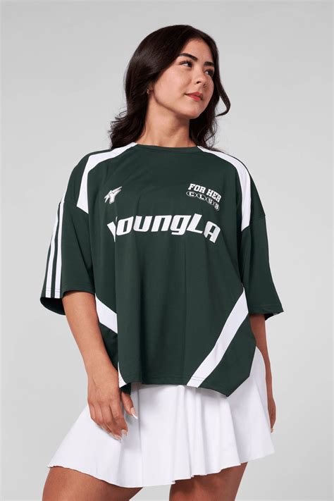 Tops Women Youngla W499 Striker Jersey Green