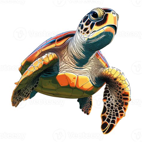 Cute Turtle Ai Generated 32998940 Png