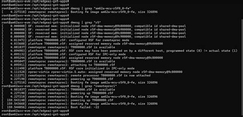 sk am62a lp facing error and not able to run the ipc notify echo