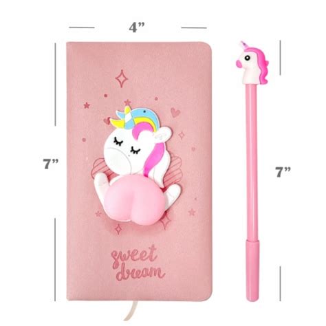 Wrapables Cute Notebook Gel Pen Set Diary Journal T Set Unicorn Butt 1 Frys Food Stores