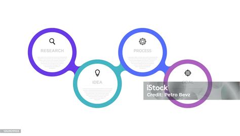 4가지 옵션 또는 단계가 있는 비즈니스 프로세스 인포그래픽 템플릿입니다 얇은 라인 디자인 벡터 일러스트 그래픽 디자인 4에 대한 스톡 벡터 아트 및 기타 이미지 Istock