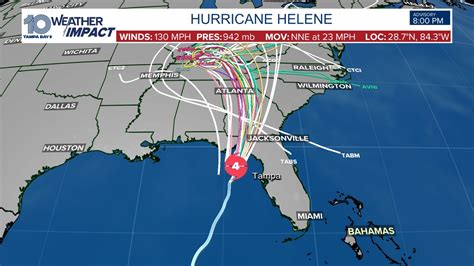 Track Hurricane Helene Spaghetti Forecast Cone