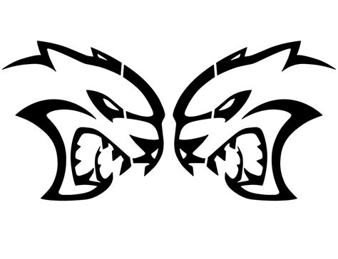 Hellcat Logo Decals 28 Inch Pair Fits Dodge Challenger Dodge Charger