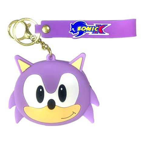 Purple Sonic Coin Purse Key Chain حافظة نقود علاقة مفاتيح سونيك بنف Maktabakw