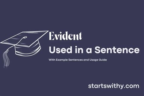 Evident In A Sentence Examples 21 Ways To Use Evident