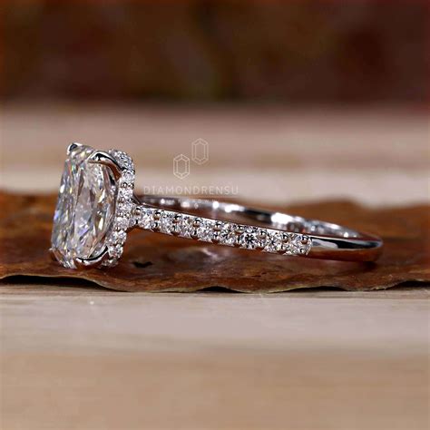 Elongated Cushion Cut Lab Grown Diamond Engagement Ring