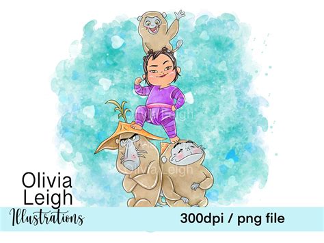 Princess Raya Cute Clipart Set Png Files Digital Download Printable Etsy