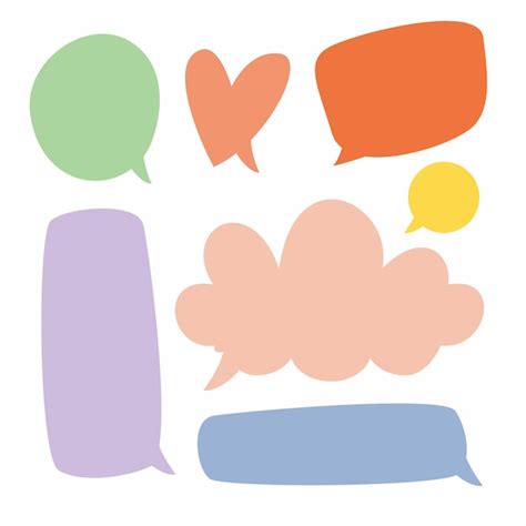 Premium Vector Bright And Vibrant Speech Bubbles Illustration