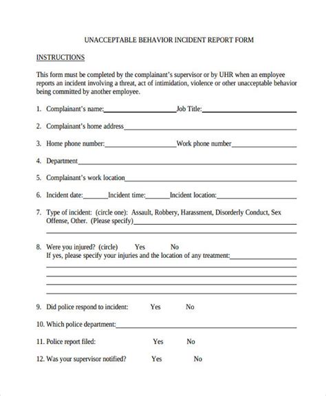 30 Incident Report Template In Pdf