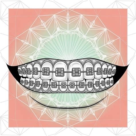 Free Geometric Braces Art Image Braces Dental Orthodontics
