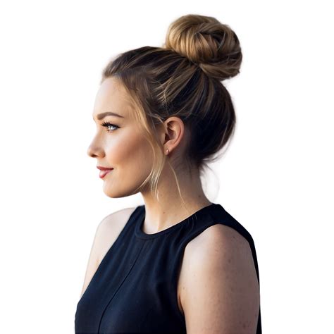 Download Wavy Hair Bun Style Png 06272024