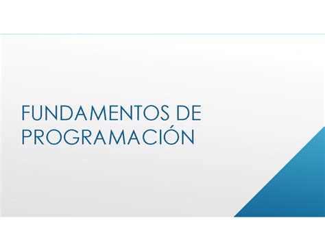 Fundamentos Programacion Fundamentos De ProgramaciÓn Paradigmas De