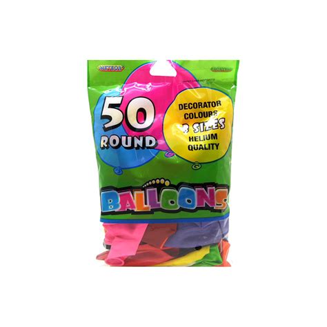 Assorted Decorator Balloons 50 Pack Peci Australia Pty Ltd