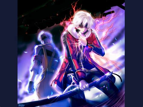 Safebooru 2boys Ahoge Coat Crow Armbrust Double Parted Bangs Eiyuu