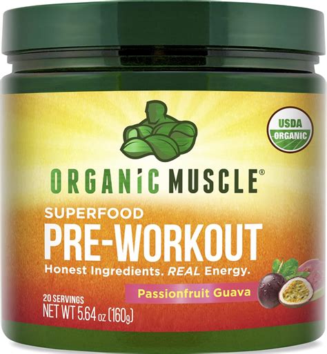 Organic Muscle Clean Pre Workout Powder For Men And Women