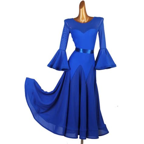 Womens Royal Blue Ballroom Dancing Dresses Waltz Tango Dance Dress