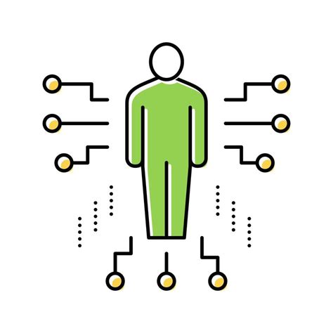 Ilustración De Vector De Icono De Color De Características Humanas