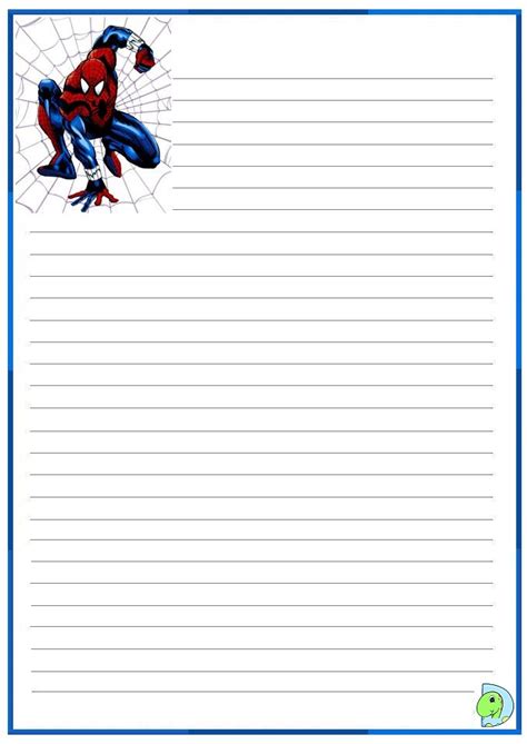 Spiderman Writing Paper