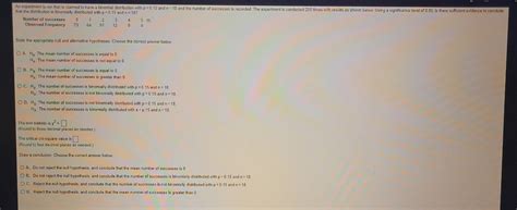 Solved That The Distribution Is Binomially Distributed With