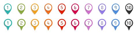 Numbered Map Markers
