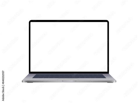 Macbook Pro Apple White Screen For Inserting Images Isolated On White Background Laptop Front