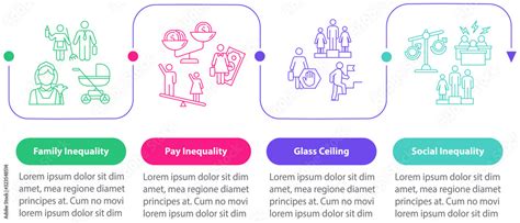 Gender Inequality Vector Infographic Template Sex Role Stereotypes