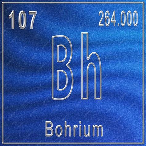 Premium Photo Bohrium Chemical Element Sign With Atomic Number And