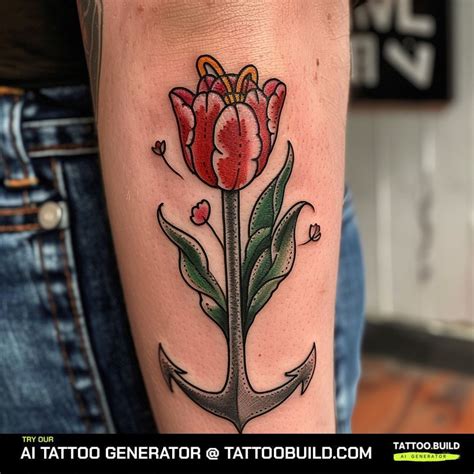 American Traditional Tulip Tattoo Ideas Tattoo Build