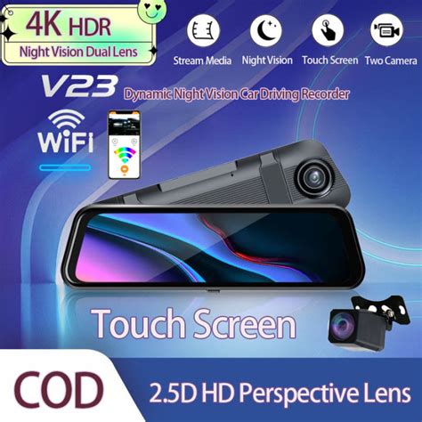 V23 Hd Car Dash Cam 4k Sony Lens Wifi Mobile App Full Screen Touch