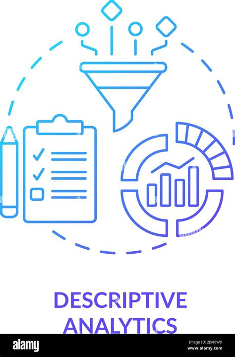 Descriptive Analytics Blue Gradient Concept Icon Stock Vector Image And Art Alamy