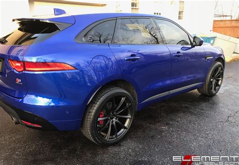 22x105 Ace Alloy Convex All Matte Black On A 2017 Jaguar F Pace W