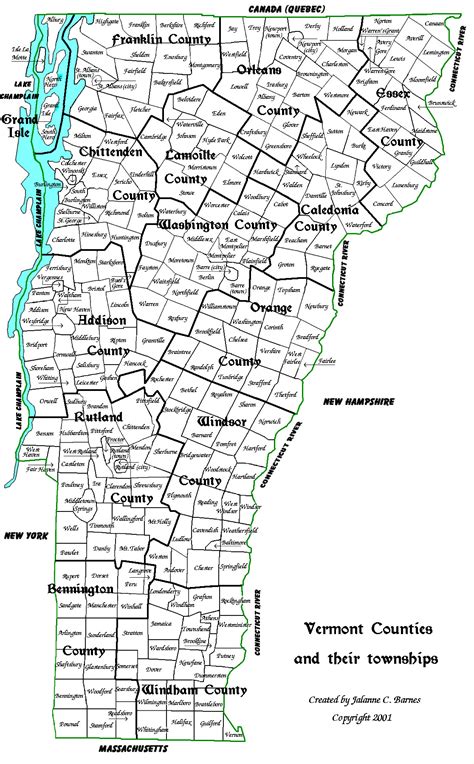 Vermont Map By County At Quyen Elliott Blog
