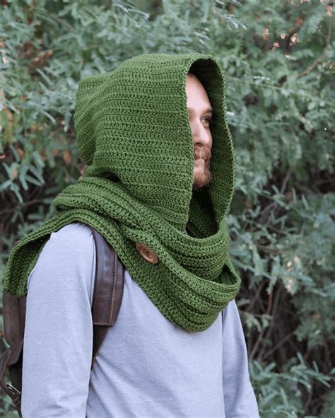 Free Crochet Hooded Scarf Pattern Free Crochet Pattern For Hooded