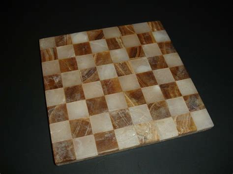 Vintage Marblestone Chess Board 8x8 Inches No Pieces Included