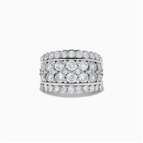 Effy Pave Classica 14k White Gold Diamond Ring