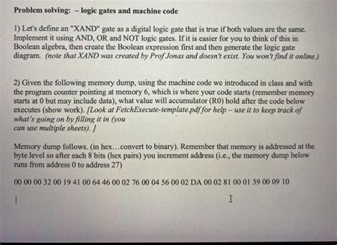 Solved Problem Solving Logic Gates And Machine Code Chegg