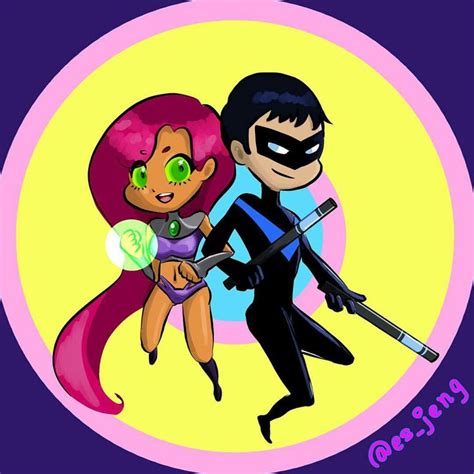 Pin On Robin Nightwing And Starfire ️ ️ ️ ️